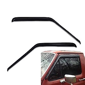 Lightronic WV92068 Outside-Mount Side Window Visor Deflector Rain Guard, Dark Smoke, 2-Pieces Set, Fit 1980-1996 Ford Bronco, 1980-1996 F-150/F-250/F-350, 1997 F-250 HD, Regular Cab/SuperCab/SuperCrew