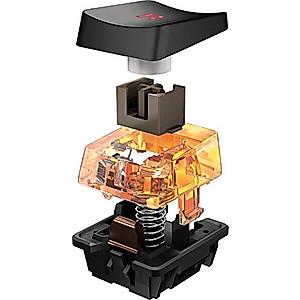 ROCCAT Vulcan 100 AIMO Mechanical PC Gaming Keyboard, RGB Lighting, Silent, Per Key LED Illumination, Brown Switches, Aluminum Top Plate, Silver