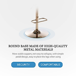 Kiztir 360° Velvet Swivel Bar Stools Set of 4, Adjustable Counter Height Bar Chairs with Woven Back & Footrest, Luxury Gold Bar Stools for Kitchen Island, Cafe, Pub (Ivory)