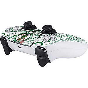Skinit Gaming Decal Skin Compatible with PS5 and Compatible with PS5 Digital Edition DualSense Controller - Officially Licensed NBA Boston Celtics Historic Blast Design