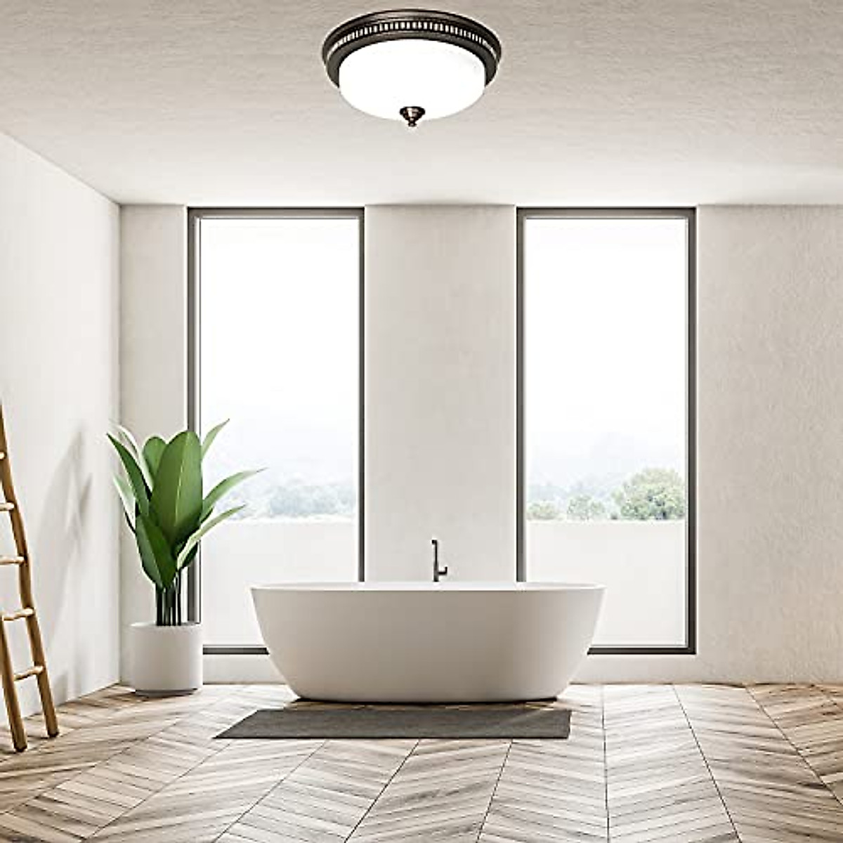 Akicon Bathroom Exhaust Fan with Light, Ultra Quiet 110 CFM 1.5 Sones Ventilation Exhaust Bathroom Fan Light Combo and Nightlight, 3 Years Warranty (Oil Rubbed Bronze)