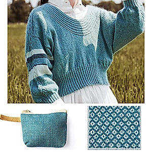 2 Roll Yarn for Knitting Crochet, Velvet Yarn Knitting Yarn Fabric Cloth for DIY Craft Handmade Velvet Coarse Wool Scarf Thread New Year Christmas Gift - Blue, 142 Yards x 2