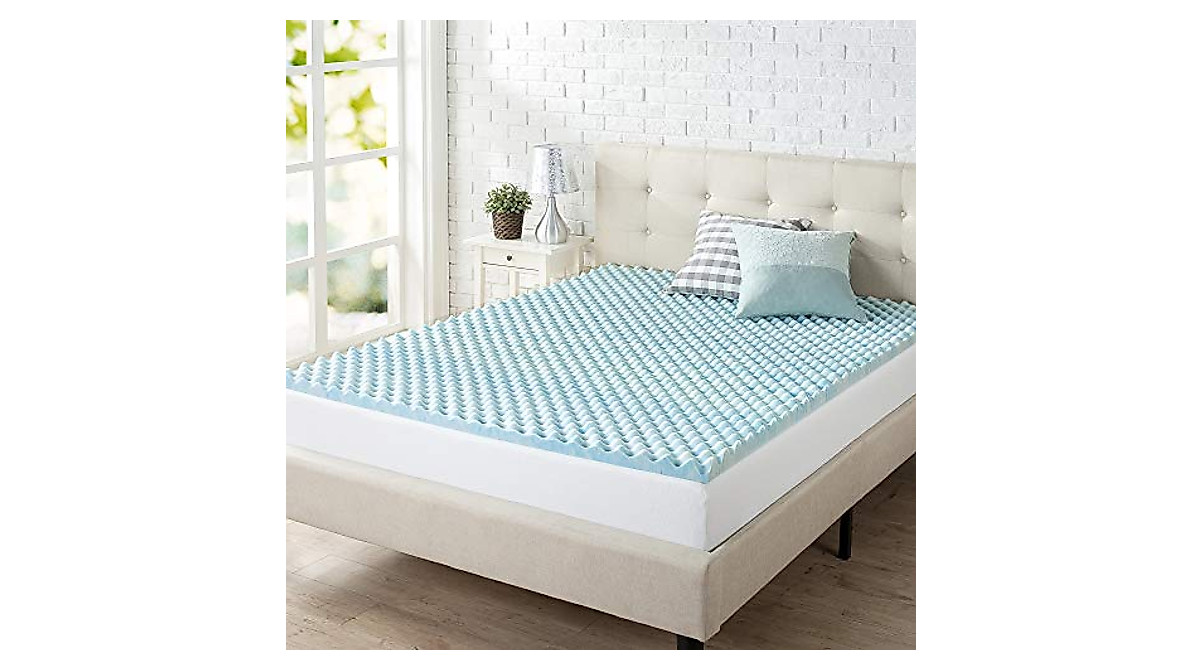 ZINUS Cooling Gel Mattress Topper - 2 Inch Queen, Comfort & Airflow
