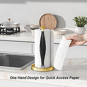Swaitee Paper Towel Holder Under Cabinet, One Hand Tear Wall Mount Paper Towel Holder