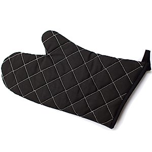 MANNKITCHEN Extra Large Oven Mitt - Heavy Duty Quilted Cotton with Flame Resistant Coating - Professional Oven Mitts for Commercial Kitchen