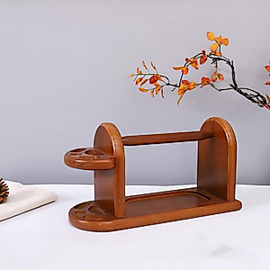 Wooden Yarn Ball Holder for Knitting Crochet, Yarn Rack Stand with Slots, Horizontal Yarn Spinner, Stable Yarn Ball Dispenser, Wood Yarn Spinner Holder for Crochet, Gift for Knitting Lovers