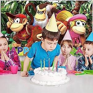Donkey Country Party Supplies, 5x3FT Kong Theme Happy Birthday Party Banner Donkey Country Party Decoration Backdrop Background for Kids