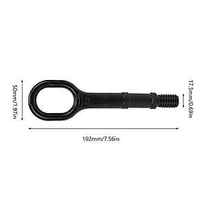 Towing Eye Tow Hook, 1T0 805 615A Car Bumper Trailer Ring Hinge Hook Replacement for CC 2009-2018 R32 2006-2014, Black