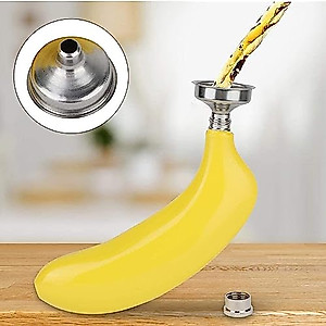 Banana Flask for Liquor Disguise for Men Women 5 oz Pocket Hip Flask with a Funnel for Funny Gift Hidden Whiskey Bottle Alcohol Pot for Men Traveling Fishing Hunting Hiking Camping