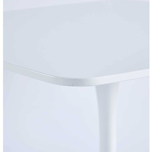 Mid-Century Modern Dining Table Minimalist Wooden Dining Table for 4-6 People 42" Round MDF Tabletop Metal Pedestal Dining Table,End Table Leisure Coffee Table,42 in x 42 in x 28.7 in (White)