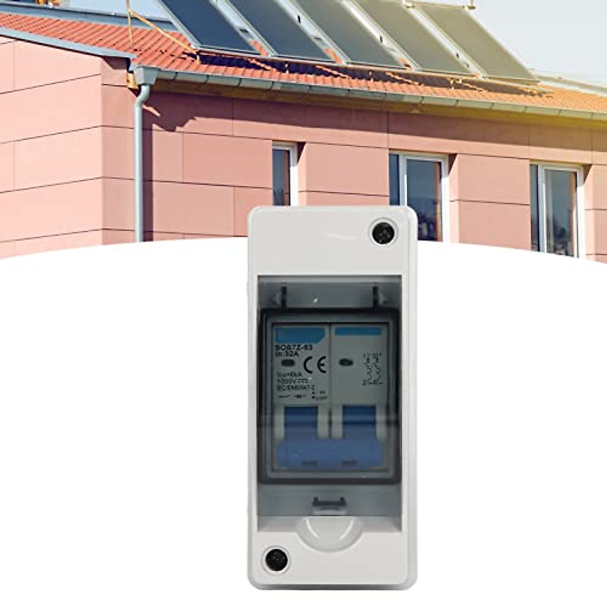 32A PV DC Waterproof Disconnect Switch 1000V Solar Convergent Load Switching Air Switch Miniature Circuit Breaker with IP65 Waterproof Distribution Box for Solar PV Power System