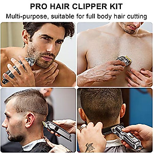 Hatteker Hair Cutting Kit Pro Hair Clippers for Men Professional Barber Clippers IPX7 Waterproof Cordless Beard Trimmer Hair Trimmer