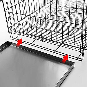 Confote 23.6"x17.6" Stainless Steel Replacement Tray for Dog Crate, Chew-Proof and Crack-Proof