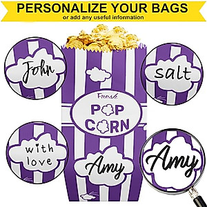 [100-pcs] 1 oz Purple Popcorn Bags + [100-pcs] 1 oz Orange Paper Popcorn Bags - Customizable - Bundle