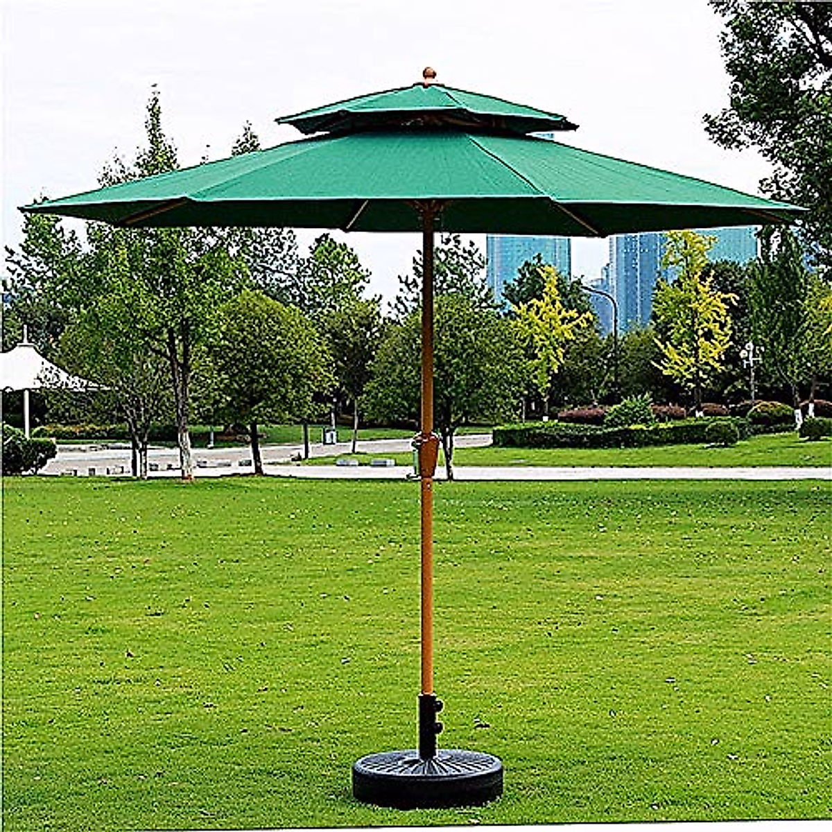 PARASOL HFDIG Outdoor Umbrella, Large Sun Umbrella, Garden Umbrella, Polyester Cloth Umbrella Cloth | Wooden/Rust-Proof Iron Umbrella Pole | Radius 62CM | Without Base