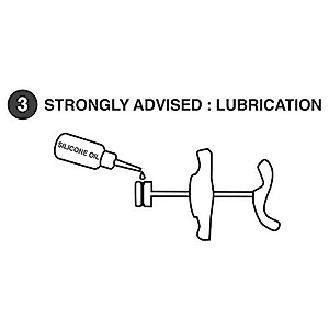 ARDES 20 ml Veterinary Syringe with Dose Nut. High Precision and Performance. Unbreakable Plastic Barrel. Luer Lock. Easy Disassembly for Cleaning. Ergonomic Design. Adjustable Dose., Clear / Orange
