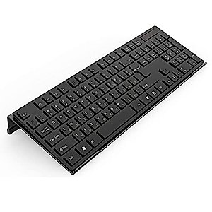 KOTEMON Acrylic Tilted Computer Keyboard Stand for Ergonomic Typing, Keyboard Tray Holder with Silicone Non-Slip Case, Black