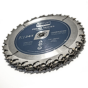 Century Drill & Tool 09103 Pacer General Purpose Circular Saw Framing Blade, 7-1/4" 24T, 10-Pack