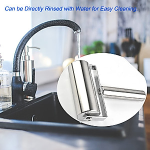 Pastry Pizza Roller, Non Stick Smooth Stainless Steel Rolling Pin Metal Kitchen Utensils, for Baking Dough, Pizza, Pie, Pastries, Pasta, Cookies