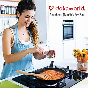 dokaworld Frying Pan Nonstick 11 inch - Big Frying Pan - Induction Frying Pan Detachable Handle - Large Nonstick Fry Pan - Large Skillet Fry Pan - Nonstick Pan - Aluminum Stir Fry Pan