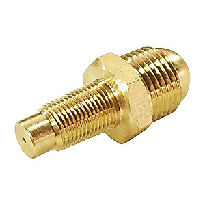 MENSI Gas Orifice Jets Connector Brass Hose Fitting 3/8" Flare x 1/8" MNPT Propane Nozzle for Freestanding Casting Cooking Stove Grill, Turkey Pot Cooker Set of 2