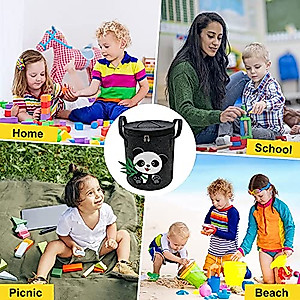 Toy Storage Organizer and Play Mats, Large Toy Baskets, Toy Storage Bags, Washable, Foldable Canvas Basket, Toy Clean Up & Storage Container Suitable for Toy Bricks, Small Toys