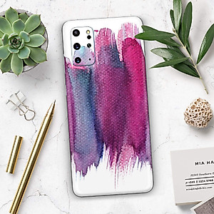 DesignSkinz Violet Mixed Watercolor Protective Vinyl Decal Wrap Skin Cover Compatible with The Samsung Galaxy S20 (Screen Trim & Back Glass Skin)