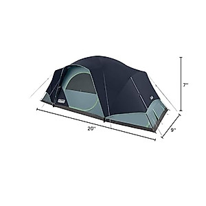 Coleman Skydome Tent XL, 8/10/12 Person Camping Tent, Blue Nights