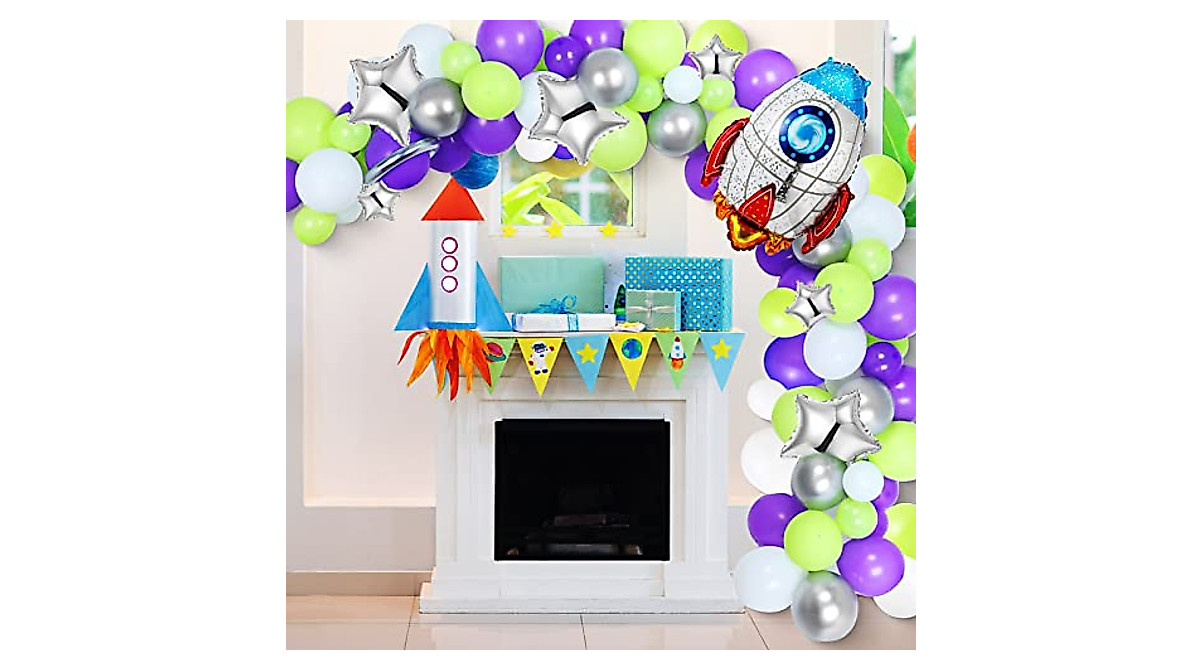 Buzz Birthday Party Balloon Kit - 134 Pieces for Themed Celebrations