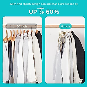 HOUSE DAY Premium Velvet Hangers 50 Pack, Non-Slip Flocked Felt Hangers, Sturdy Clothes Hangers Heavy Duty Coat Hangers & Suit Hangers, Durable Slim Beige Hangers for Closet Space Saving