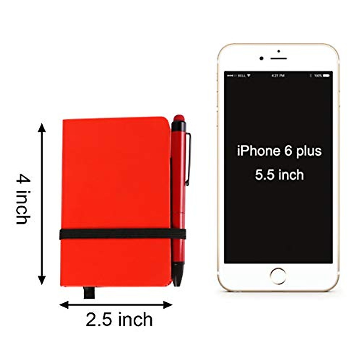 Small Pocket Notebook/Notepad Mini Memo Book with Pen 2.5×4 inch Gift Note Pads 80 Sheets Blank Pages