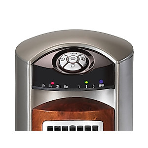 Lasko Wind Curve Portable Electric 42" Oscillating Tower Fan with Fresh Air Ionizer, Timer and Remote Control for Indoor, Bedroom and Home Office Use, Silverwood 2554