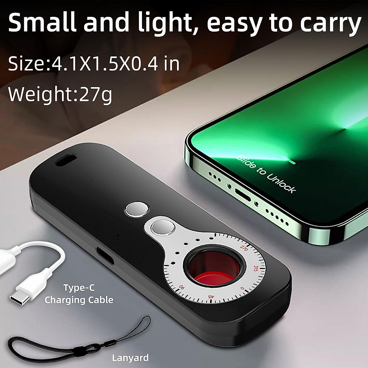YYLUUT Hidden Camera Detectors Anti Spy Detector Hidden Devices Spy Camera Bug Detector, Privacy Protector, GPS Tracker Detector Wireless Signa Anti-Sneak Anti-Monitoring Scan Tracker Detector