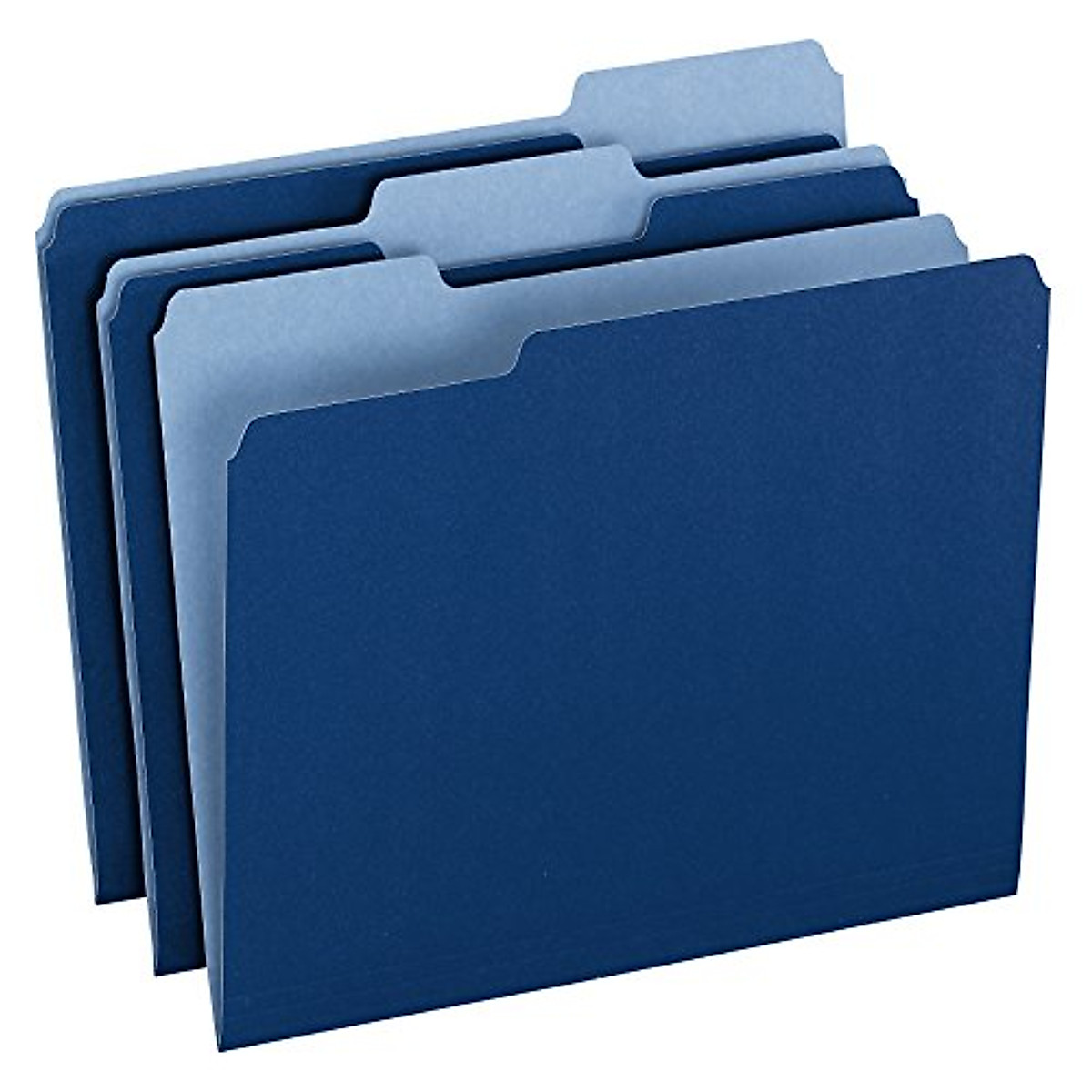 Pendaflex Two-Tone Color File Folders, Letter Size, 1/3 Cut, Navy, 100 Per box (152 1/3 NAV)