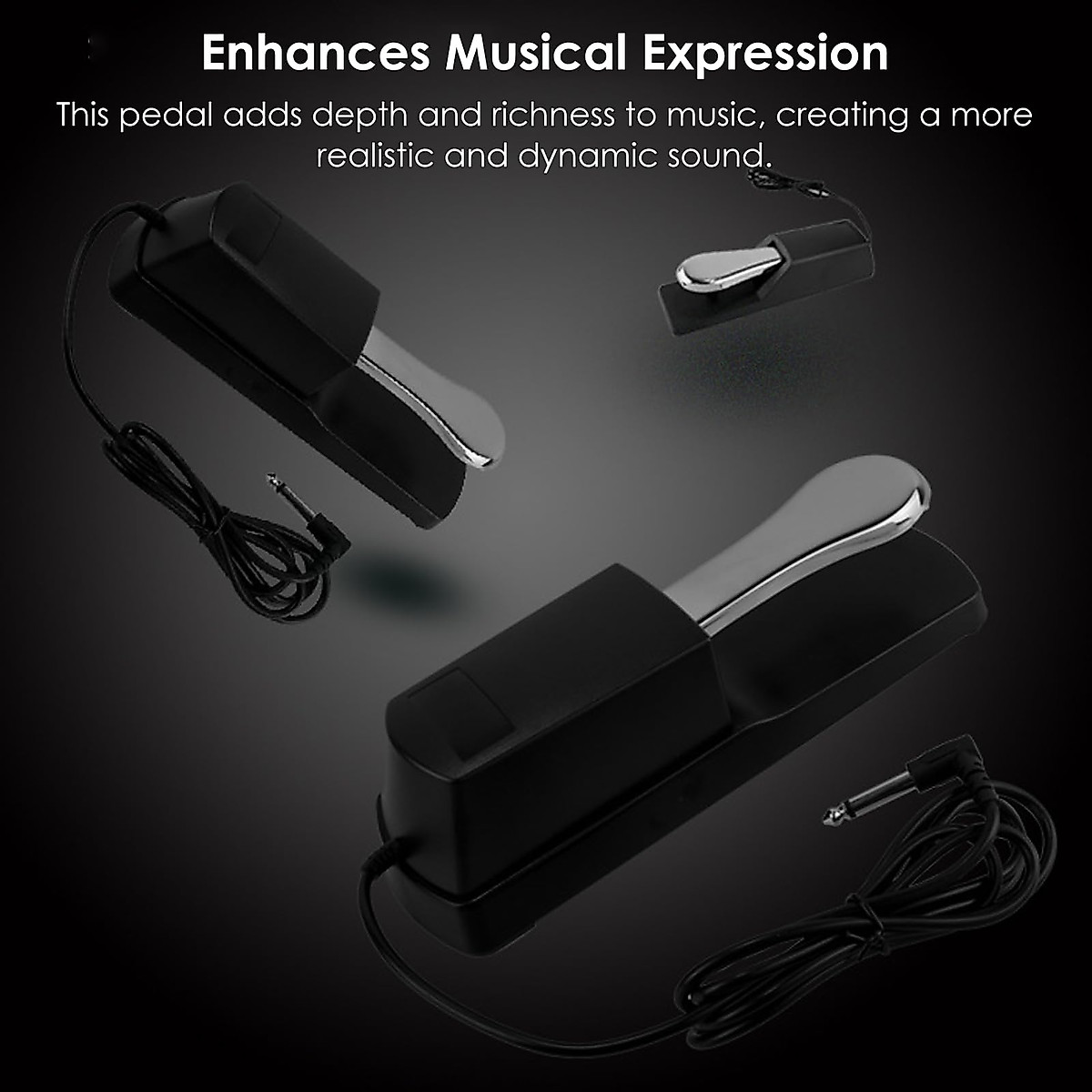 Keyboard Sustain Pedal, Universal Digital Piano Foot Pedal with Non-slip Bottom for Keyboards