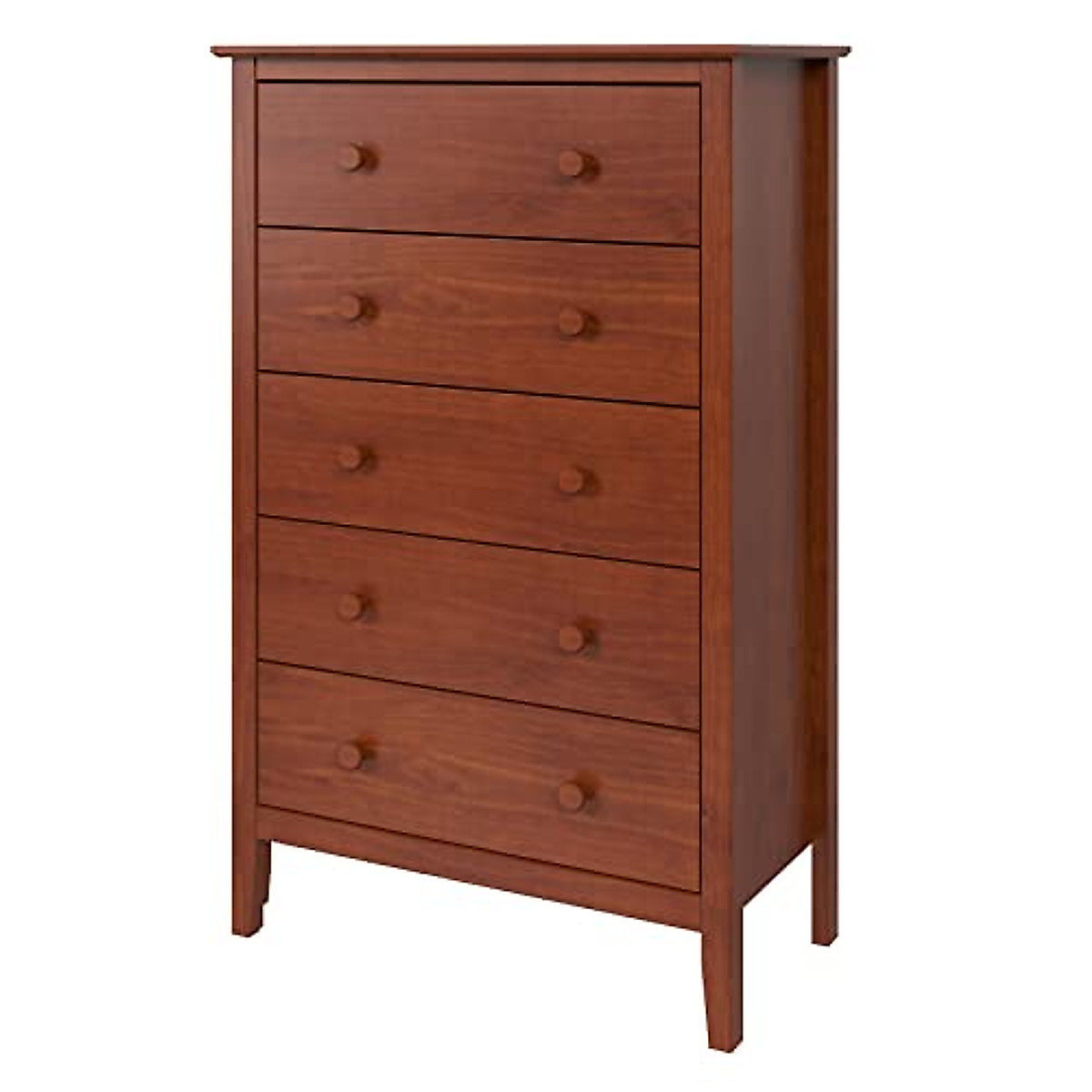 ADEPTUS Wooden Dresser, 5, Pecan