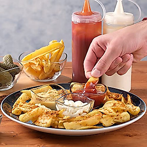 Volarium Mini Glass Bowls for Dipping Sauces, Condiments, Salsa, Mini Parfaits and Fruit Salads, Individual Portions of Appetizers and Portion-Controlled Desserts, Set of 6 (2 1/4 oz)