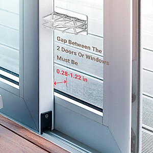 Sliding Glass Door Lock Security - 2 Pack Child Safety Locks for Patio Slide Doors, Child Proof Window Lock Double Guard Kids Pets Safe, Slider Door Latch Stop Bar Easy Installation Without Drilling