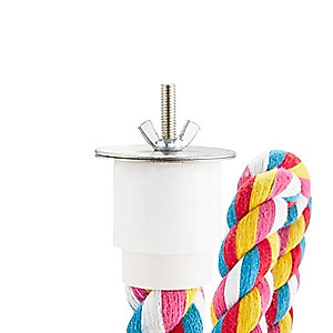 Petco Brand - You & Me Multi-Color Zigzag Rope Bird Perch, Large