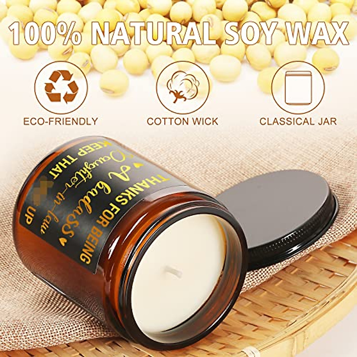 Lavender Scented Candle - Daughter in Law Gift, Birthday Gift for Daughter in Law, Wedding, Anniversary, Engagement, Christmas, Mothers Day, Thanksgiving, Graduation Gifts for Daughter in Law