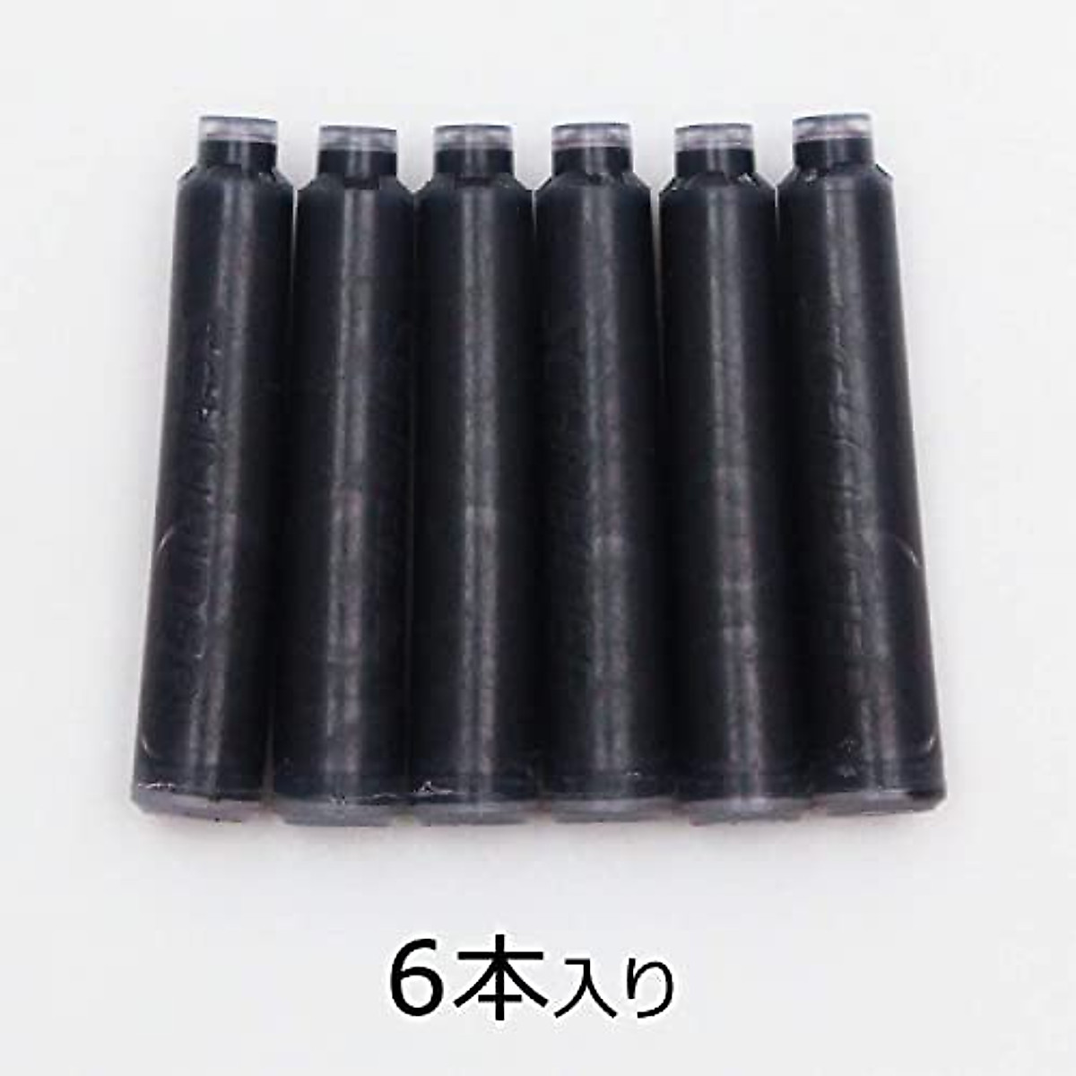 Schneider Ink Cartridge, Standard Format, Ball Closure, Refill for Fountain and Cartridge Rollerball Pens, Black Ink, Box of 6 Cartridges (6601)