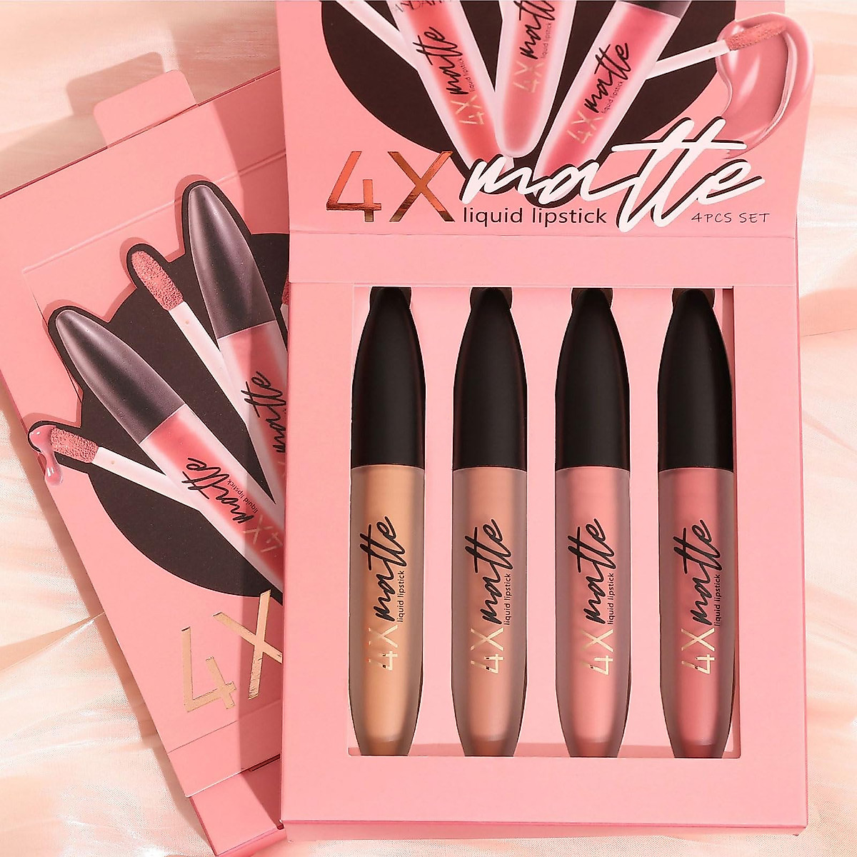 UCANBE 8Pcs/Set Velvet Matte Liquid Lipstick Makeup Lip Stick Classic Waterproof Long Lasting Smooth Soft Reach Colors Full Lips Gloss For Women Gift Sets (Set B)