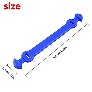 Andux Silicone Tennis Vibration Dampener Long Buckle Type Reduce Vibration 6pcs/set BZQ-06 (blue)