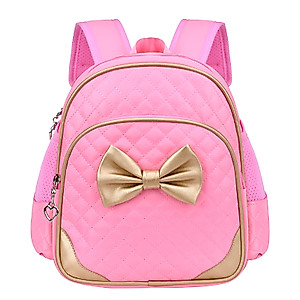 Suerico Suerico Cute Durable Waterproof Toddler Preschool Bag Kindergarten Kids Backpack for Girls (Pink)