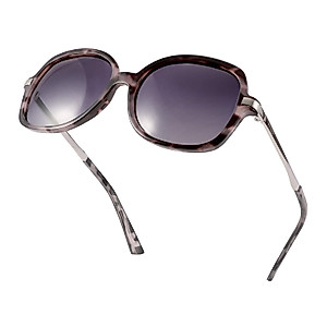 FEISEDY Classic Womens Elegant Polarized Sunglasses Ladies Wide Square Sunglasses Shades B2683