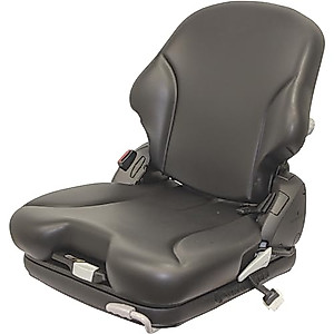 K&M Uni-Pro KM 136 Low Profile Air Suspension Seat with 12 Volt Compressor - 375-Lb. Capacity, Vinyl, Model Number 7916