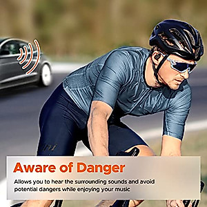 truefree O1 Open Ear Headphones Bluetooth 5.3 Wireless Open Ear Earbuds with 16.2mm Driver, Immersive Stereo Sound, Noise-Cancellation Mic for Clear Calls, 45H Playtime, for Sports Workout Gaming