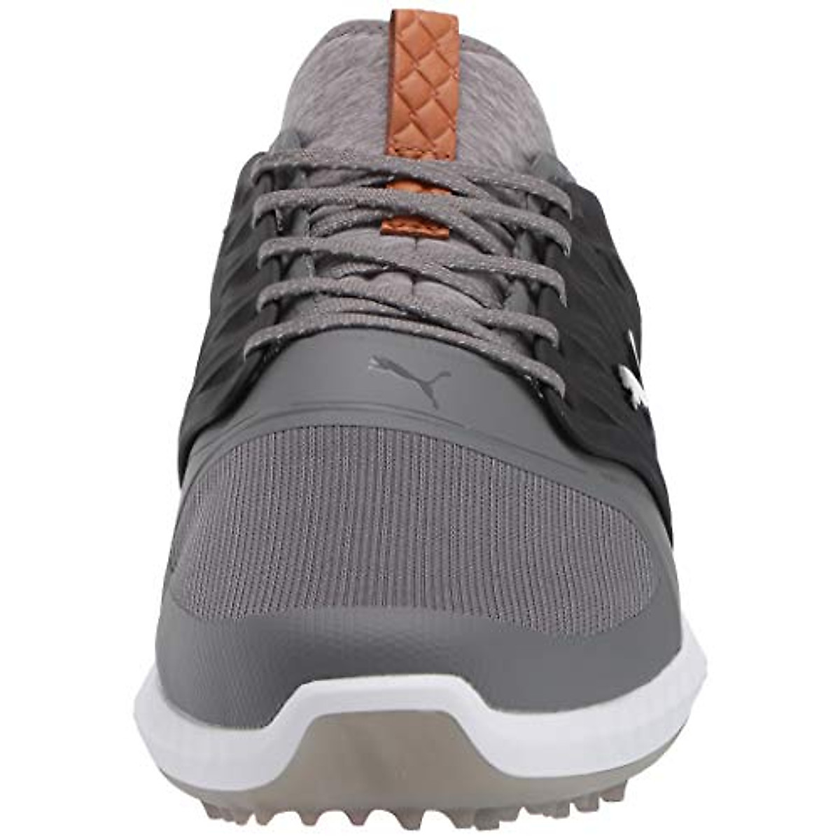 PUMA GOLF Men's Ignite Pwradapt Caged Golf Shoe, Quiet Shade-Bronze-Puma Black, 10 M US