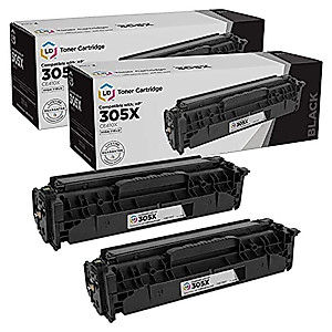 LD Products Compatible Toner Cartridge Replacement for HP 305X CE410X High Yield (Black, 2-Pack) for use in LaserJet Pro: 300 Color MFP M375nw, 400 Color M451dn, 400 Color M451dw, 400 Color MFP M451nw