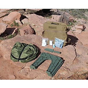 InstaPrivy Complete Portable Toilet Kit! Super Compact and Lightweight (just 7lbs). Simple set up takes just a few seconds so you will use it all the time. Perfect for all outdoor adventures!